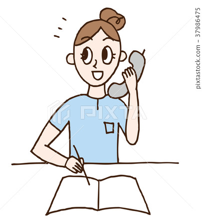 Telephone inquiry note writing - Stock Illustration [37986475] - PIXTA