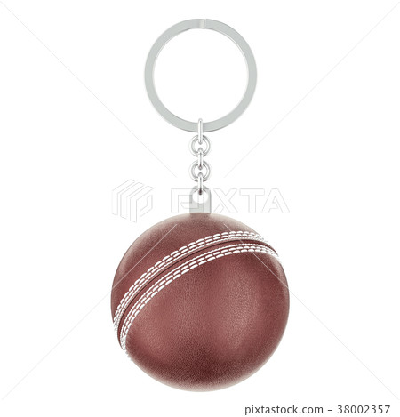 Keychain with cricket ball, 3D rendering - Stock Illustration [38002357 ...