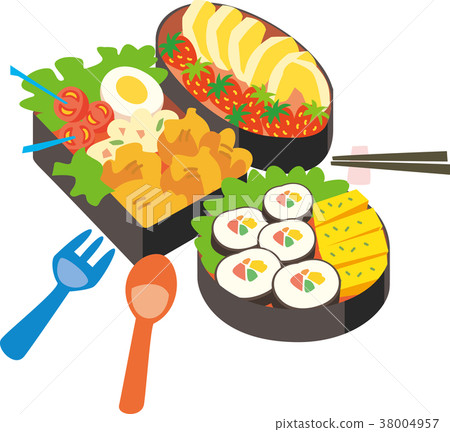 Hanami lunch 1 - Stock Illustration [38004957] - PIXTA