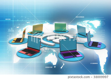 Computer network - Stock Illustration [38009997] - PIXTA
