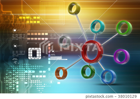 3d atomic circle - Stock Illustration [38010129] - PIXTA