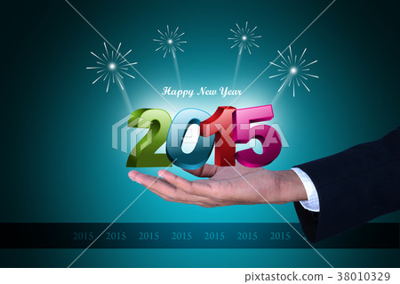 Happy New Year 2015 celebration concept - Stock Illustration [38010329 ...