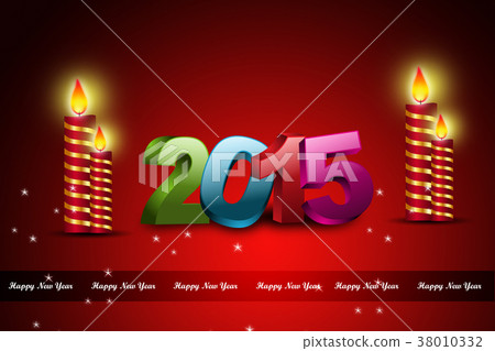 Happy New Year 2015 celebration concept - Stock Illustration [38010332 ...