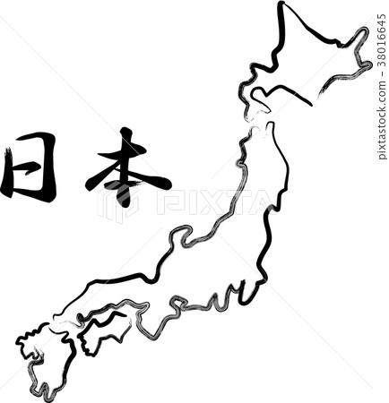 手繪日本地圖-插圖素材 [38016645] - PIXTA圖庫