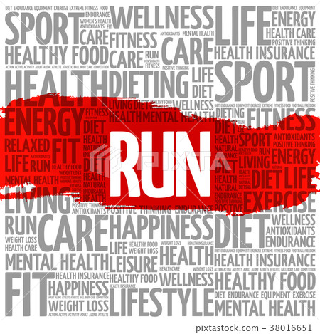 RUN word cloud collage - Stock Illustration [38016651] - PIXTA