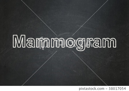 Health concept: Mammogram on chalkboard background - Stock Illustration ...