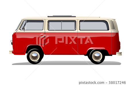 Vector retro van - Stock Illustration [38017246] - PIXTA