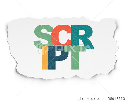 Database concept: Script on Torn Paper background - Stock Illustration ...