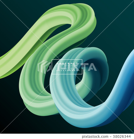 Abstract 3D Colorful Curve Line Background. Vector - Stock Illustration ...