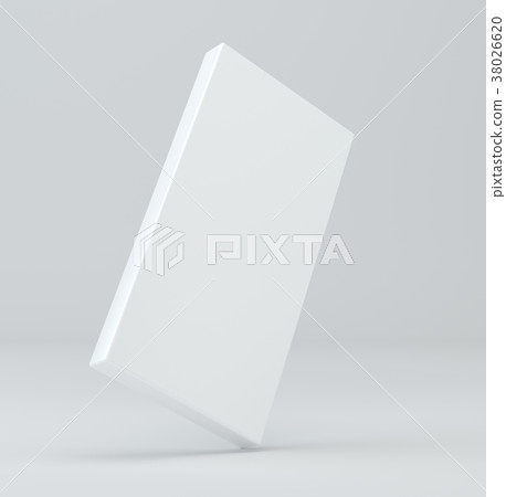 White package blank box from top front side angle - Stock Illustration ...