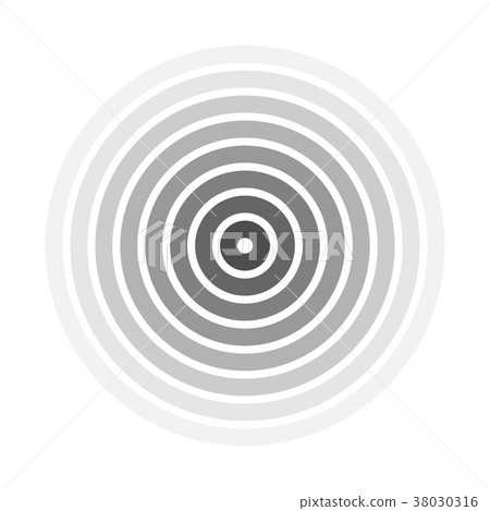 Grey concentric rings. Epicenter theme. Simple - Stock Illustration ...
