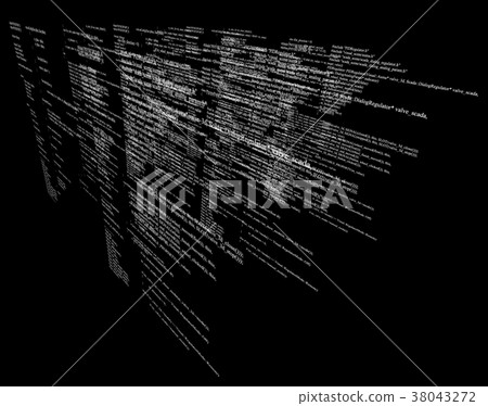 Digital code matrix background. 3D illustration - Stock Illustration ...