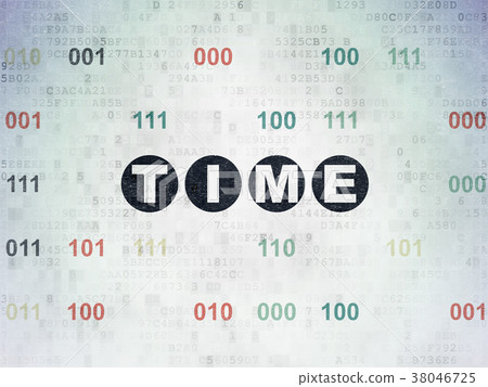 Timeline concept: Time on Digital Data Paper - Stock Illustration ...