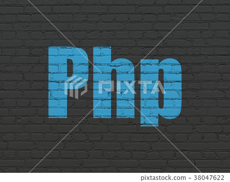 Database concept: Php on wall background - Stock Illustration [38047622 ...