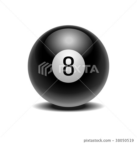 Realistic black Eight Ball of predictions - Stock Illustration ...