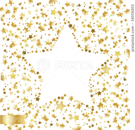 golden falling stars on a white background - Stock Illustration ...