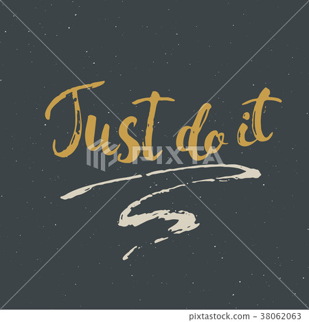 Just do it lettering sign, calligraphic. Vector - Stock Illustration ...