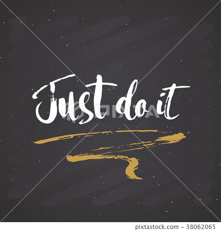 Just do it lettering sign, calligraphic. Vector - Stock Illustration ...