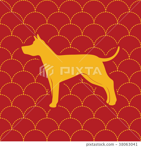 Chinese Dog Year Seamless Pattern Design-插圖素材 [38063041] - PIXTA圖庫