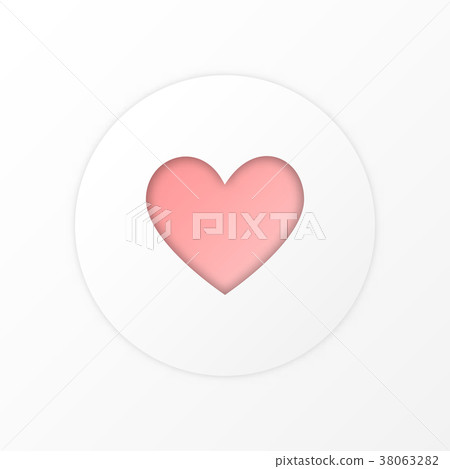 Simple white heart on white background - Stock Illustration [38063282 ...