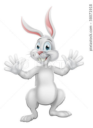 Easter Bunny Rabbit Waving - Stock Illustration [38071918] - PIXTA
