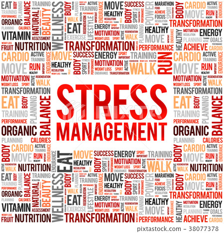 Stress Management word cloud collage - Stock Illustration [38077378 ...