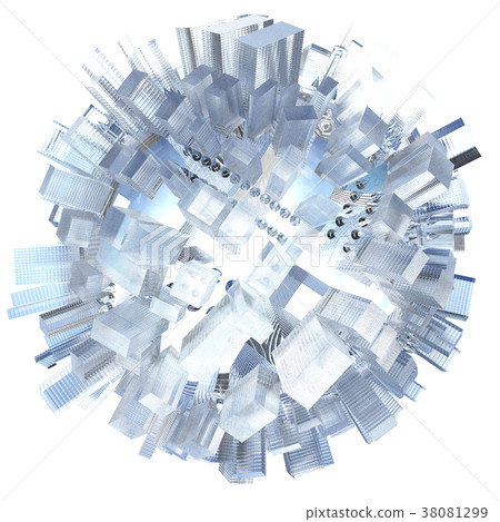 Image of earth and building - Stock Illustration [38081299] - PIXTA