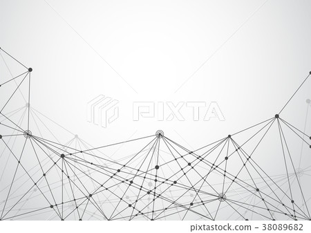 Abstract connecting dots and lines. Connection - Stock Illustration ...