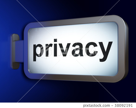 Protection concept: Privacy on billboard - Stock Illustration [38092191 ...
