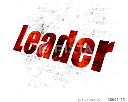 Finance concept: Leader on Digital background - Stock Illustration ...