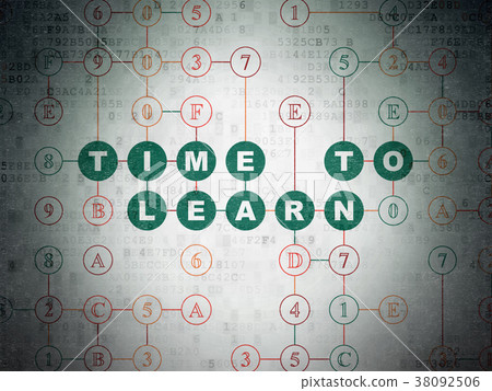 Time concept: Time to Learn on Digital Data Paper-插圖素材 [38092506] - PIXTA圖庫