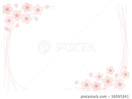 Cherry tree frame - Stock Illustration [38095841] - PIXTA