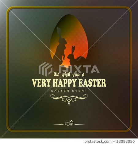 dark background with the text of a happy easter - Stock Illustration ...