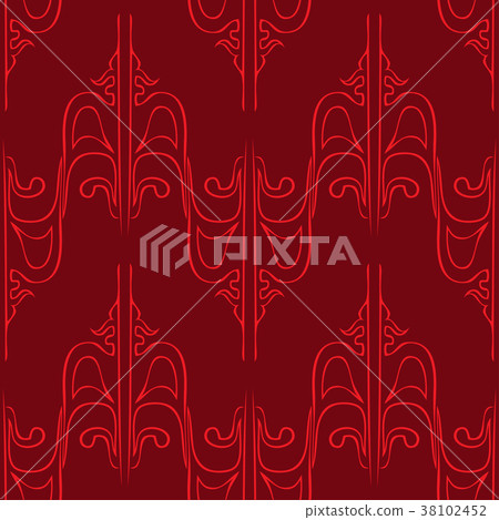 Seamless abstract vintage red pattern - Stock Illustration [38102452 ...