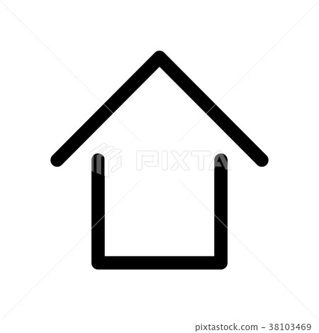 Home sign. Symbol of house. Outline modern design - Stock Illustration ...