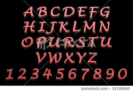 Three-dimensional letters of the alphabet - Stock Illustration ...