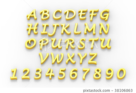 Three-dimensional letters of the alphabet - Stock Illustration ...