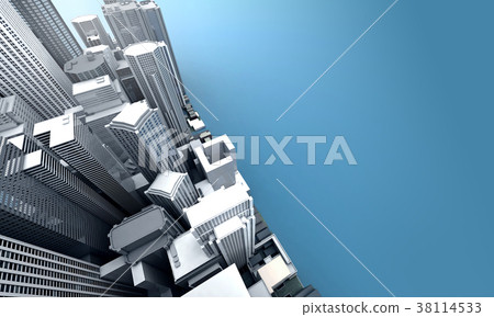 City modern building top view background - Stock Illustration [38114533 ...