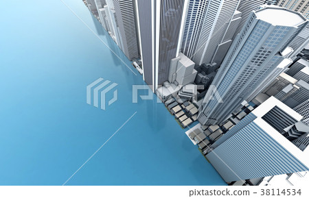 City modern building top view background - Stock Illustration [38114534 ...