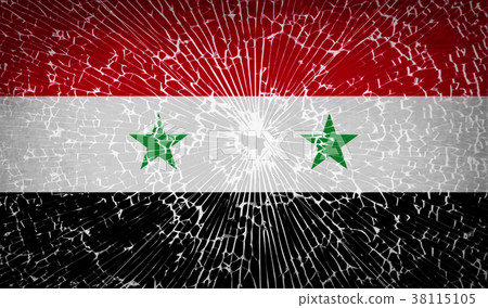 Flags Syria with broken glass texture. Vector - Stock Illustration ...