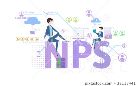 NPS concept, vector illustration isolated on white - Stock Illustration ...