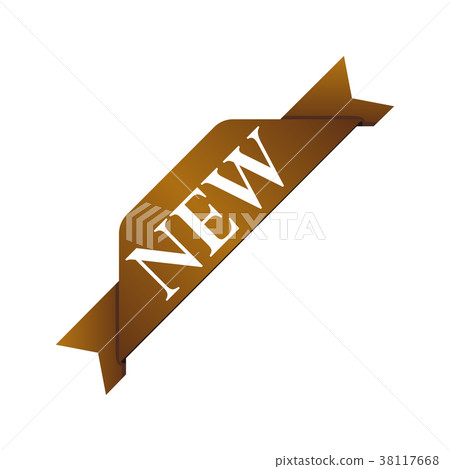New icon (corner ribbon) / bronze - Stock Illustration [38117668] - PIXTA