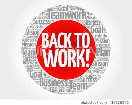 Back to work word cloud - Stock Illustration [38120262] - PIXTA