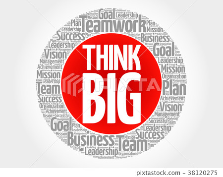Think Big word cloud collage - Stock Illustration [38120275] - PIXTA