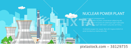 Banner with Nuclear Power Plant - Stock Illustration [38129735] - PIXTA