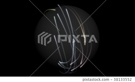 Abstract colorful glowing rays of light enveloping - Stock Illustration ...