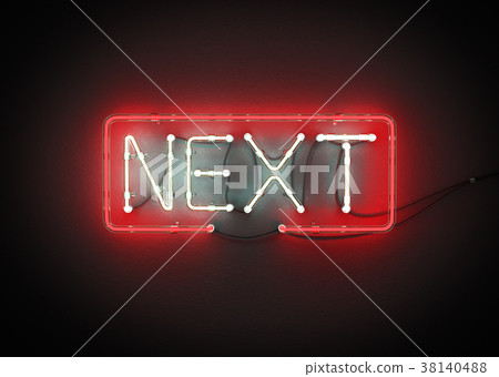 Next sign made from neon alphabet. - Stock Illustration [38140488] - PIXTA