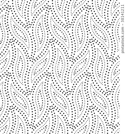 The geometric pattern with wavy lines, points. - Stock Illustration ...