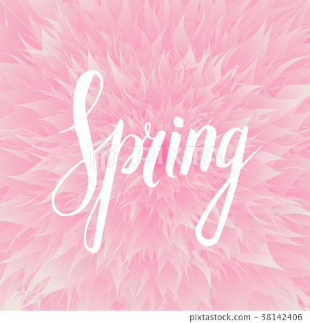 Spring wording with floral elements. - Stock Illustration [38142406 ...