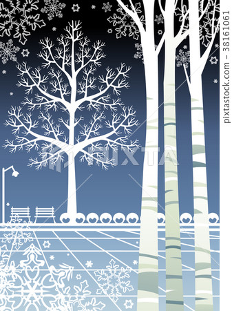 Winter (line illustration) - Stock Illustration [38161061] - PIXTA